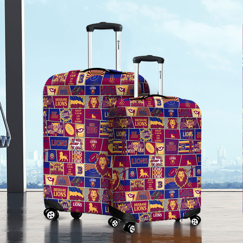 Brisbane Lions Luggage Cover Legacy Of The Pride Comic Style