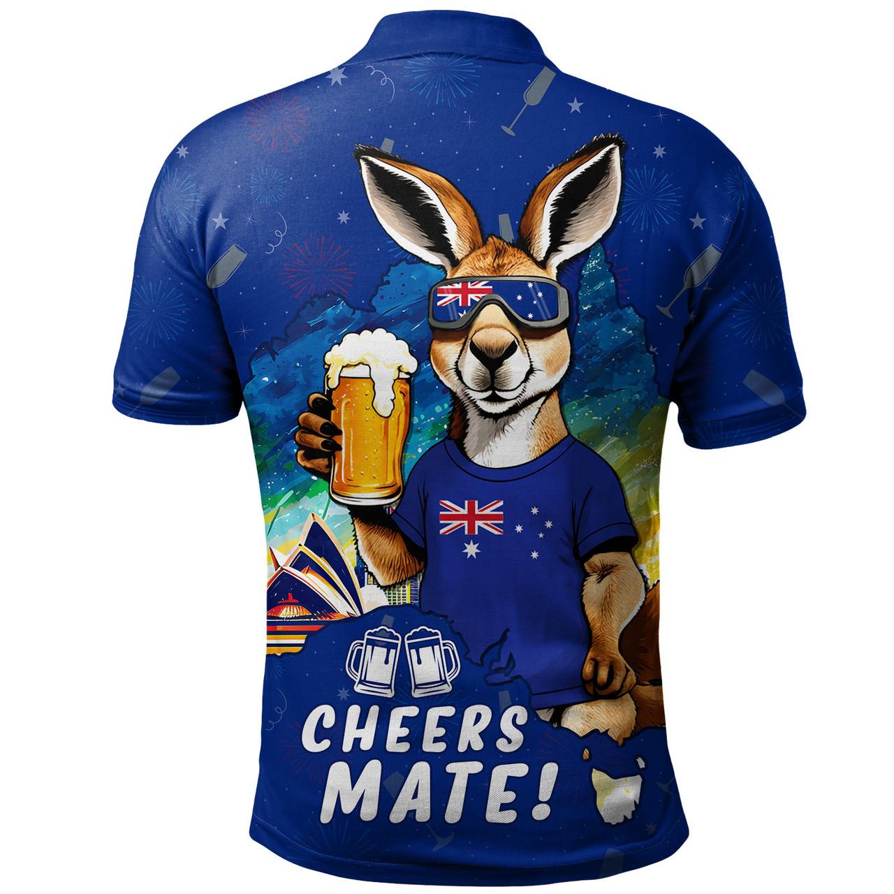 Australia Polo Shirt Happy Australia Day Funny Kangaroo With Beer