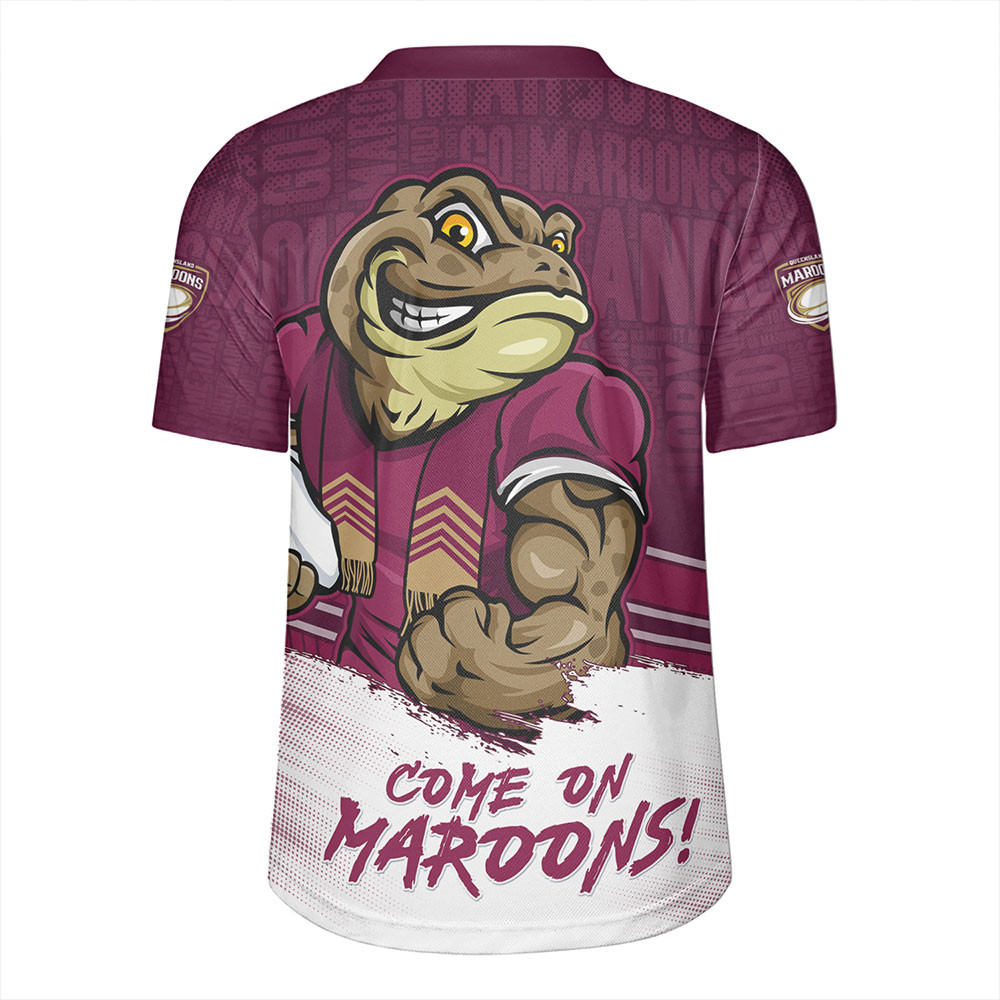 Queensland Maroons Rugby Jersey QLD Maroons Word Cloud Style