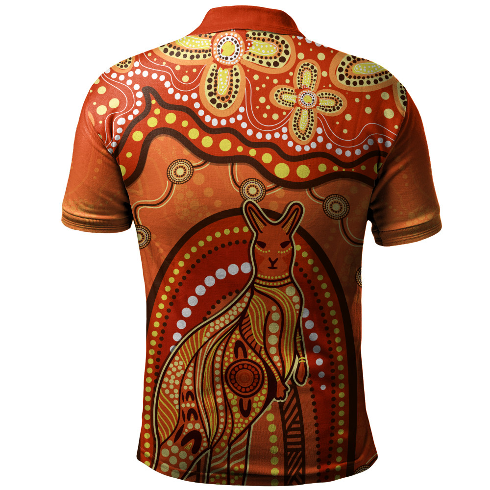 Indigenous Australian Aboriginal Polo Shirt Kangaroo Dreaming Outback ...