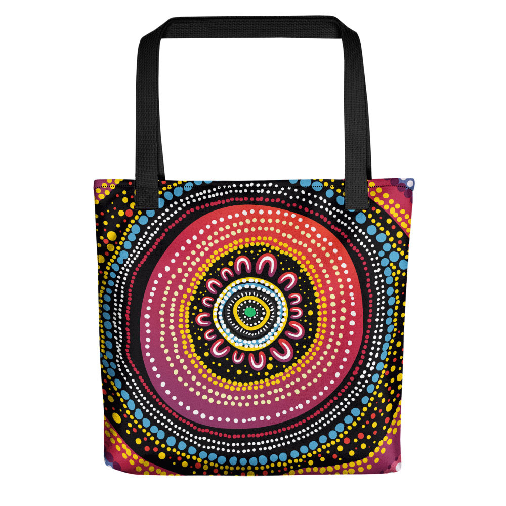 Indigenous Australian Aboriginal Tote Bag Aboriginal Showcasing Dot Art ...