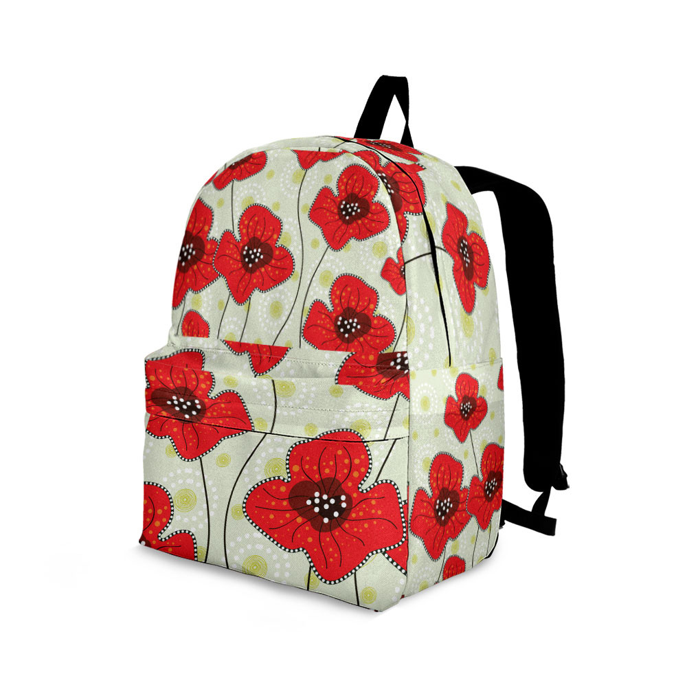 Indigenous Australian Aboriginal Backpack Aboriginal Poppy Field Spirit ...