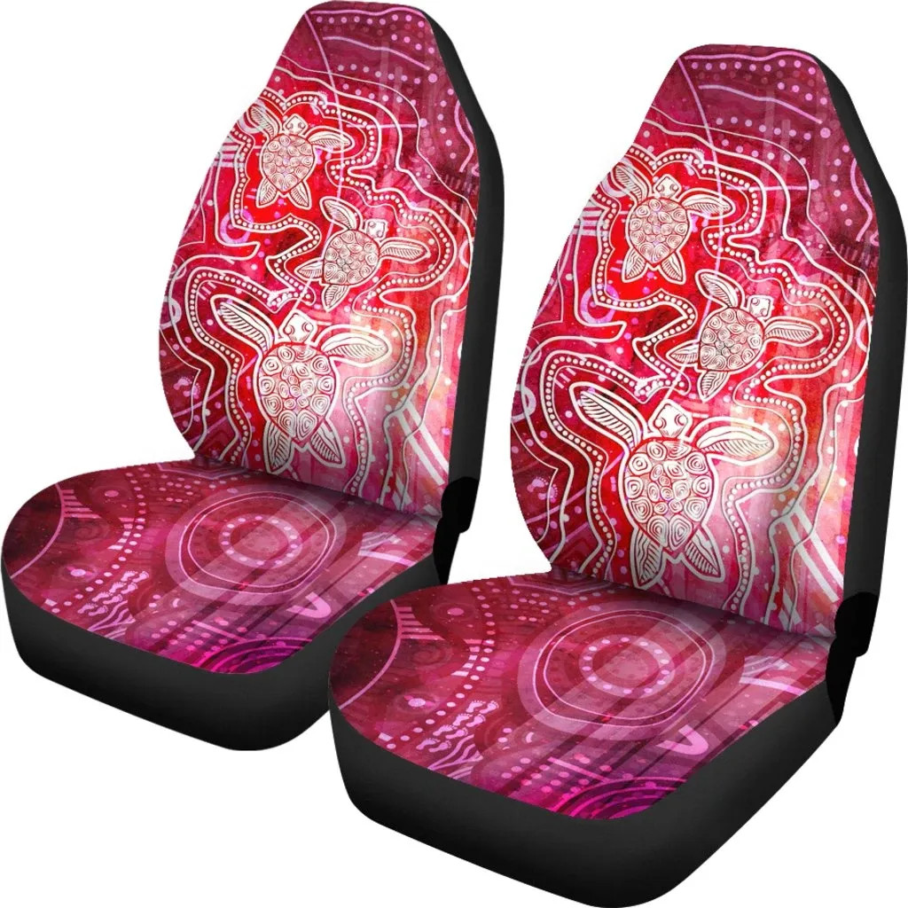 Australia Aboriginal Car Seat Covers - Sea Turtle With Indigenous ...