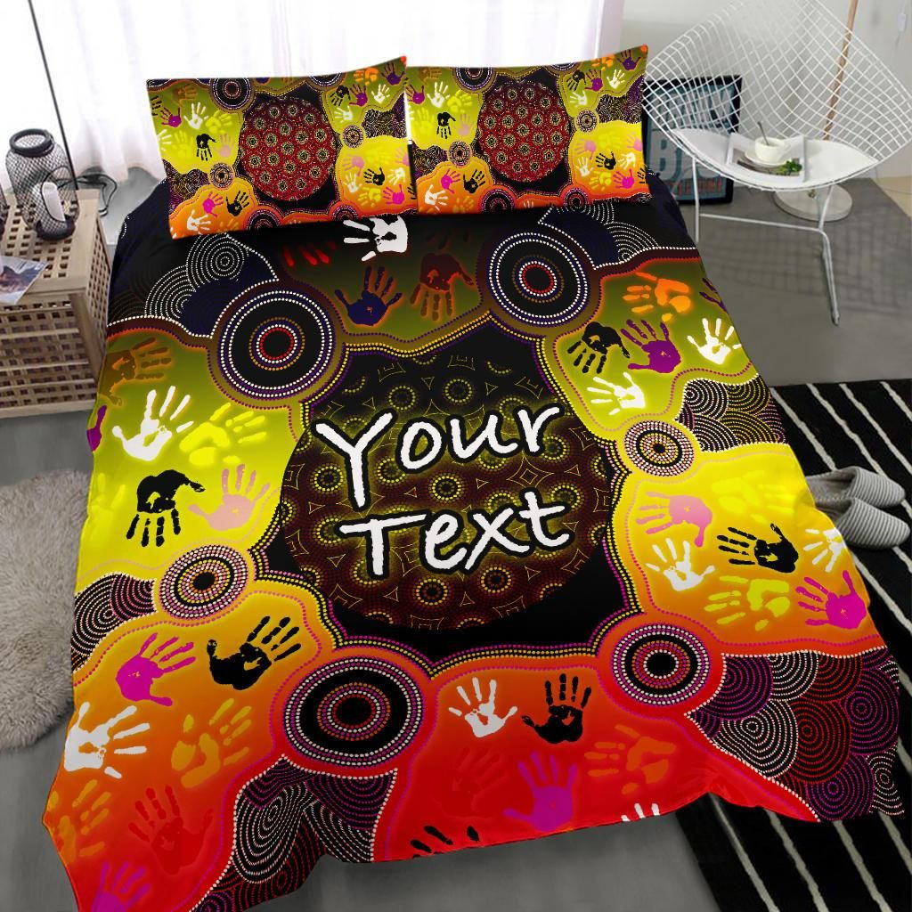 [Custom] Australia Aboriginal Bedding Set - Indigenous Circle Dot ...