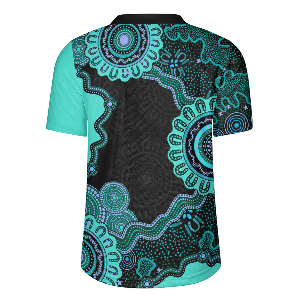 Indigenous Australian Aboriginal Rugby Jersey Connected By Flow And Spirit