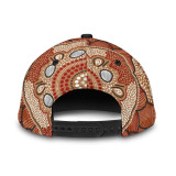 Australia Aboriginal Cap - Aboriginal Dot Art Painting Ver 18