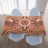 Australia Aboriginal Inspired Tablecloth - Aboriginal Leaf Style Of ...