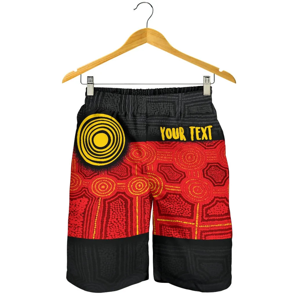 [Custom] Australia Aboriginal Men Shorts - Aussie Indigenous Flag