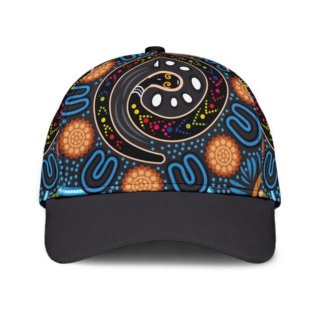 Australia Aboriginal Cap - Aboriginal Art Painting And Snake