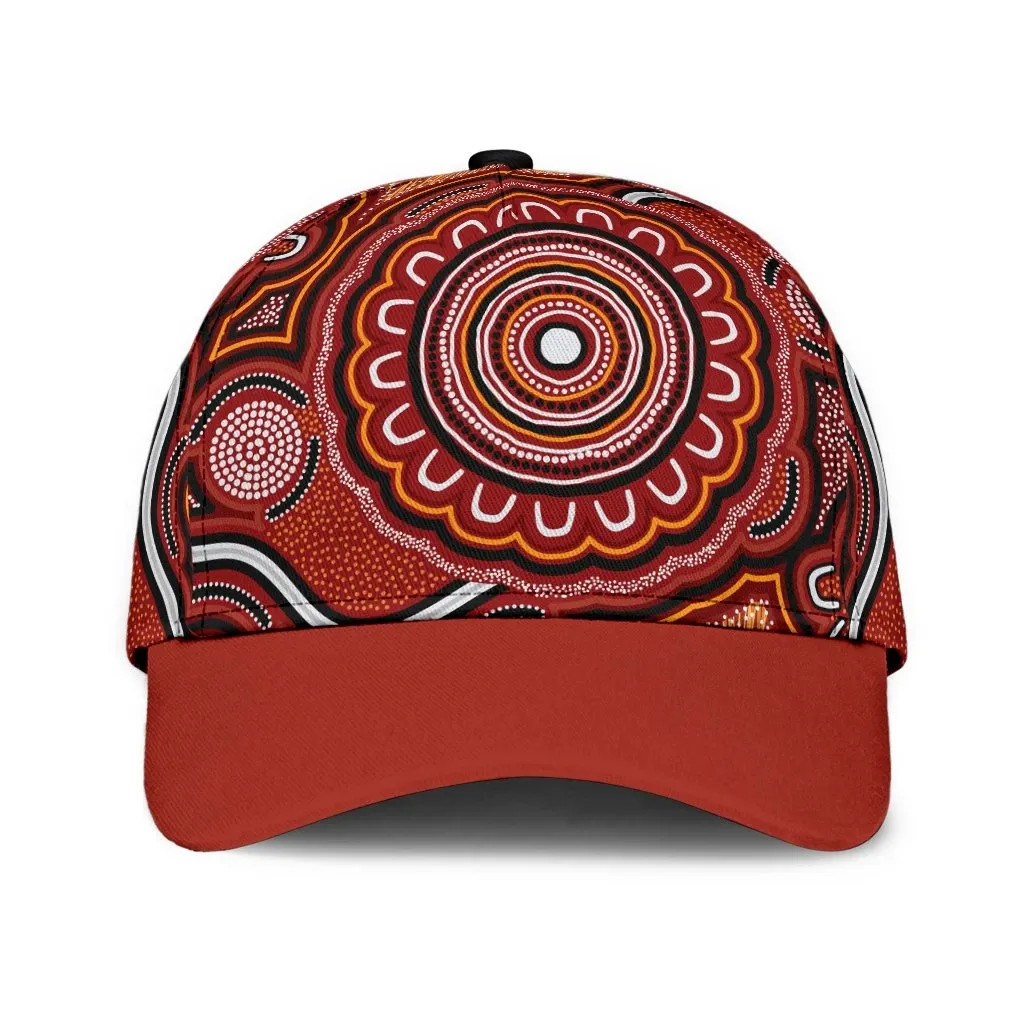Australia Aboriginal Cap - Aboriginal Dot Art Painting VER 13