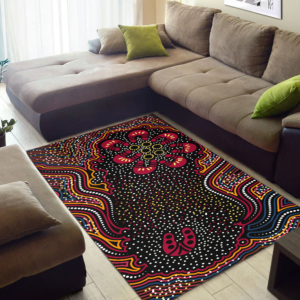 Australia Aboriginal Area Rug - Aboriginal art dreaming story background