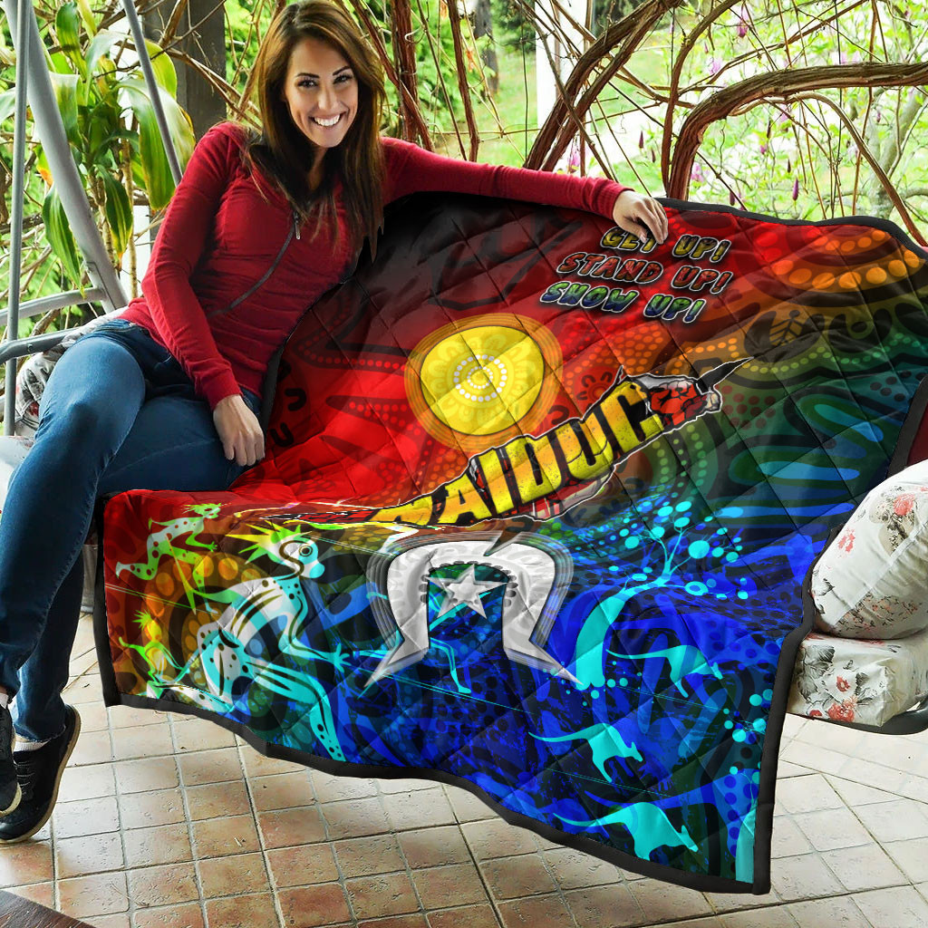 Australia Naidoc Week Quilt - Naidoc Aboriginal Dot Art Painting With ...