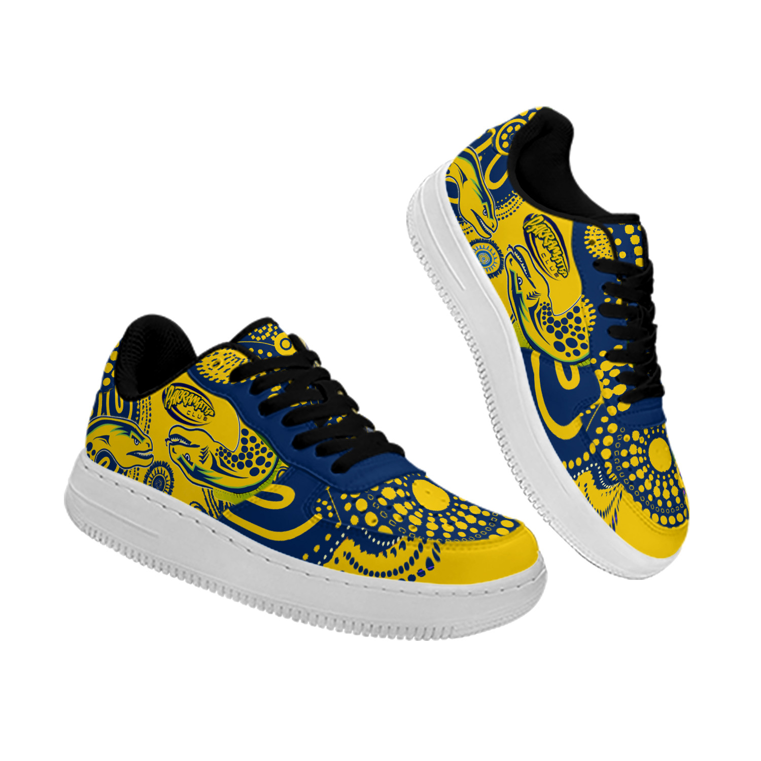 Parramatta Eels Low Top Sneakers F1 - Indigenous Mighty Parra With ...
