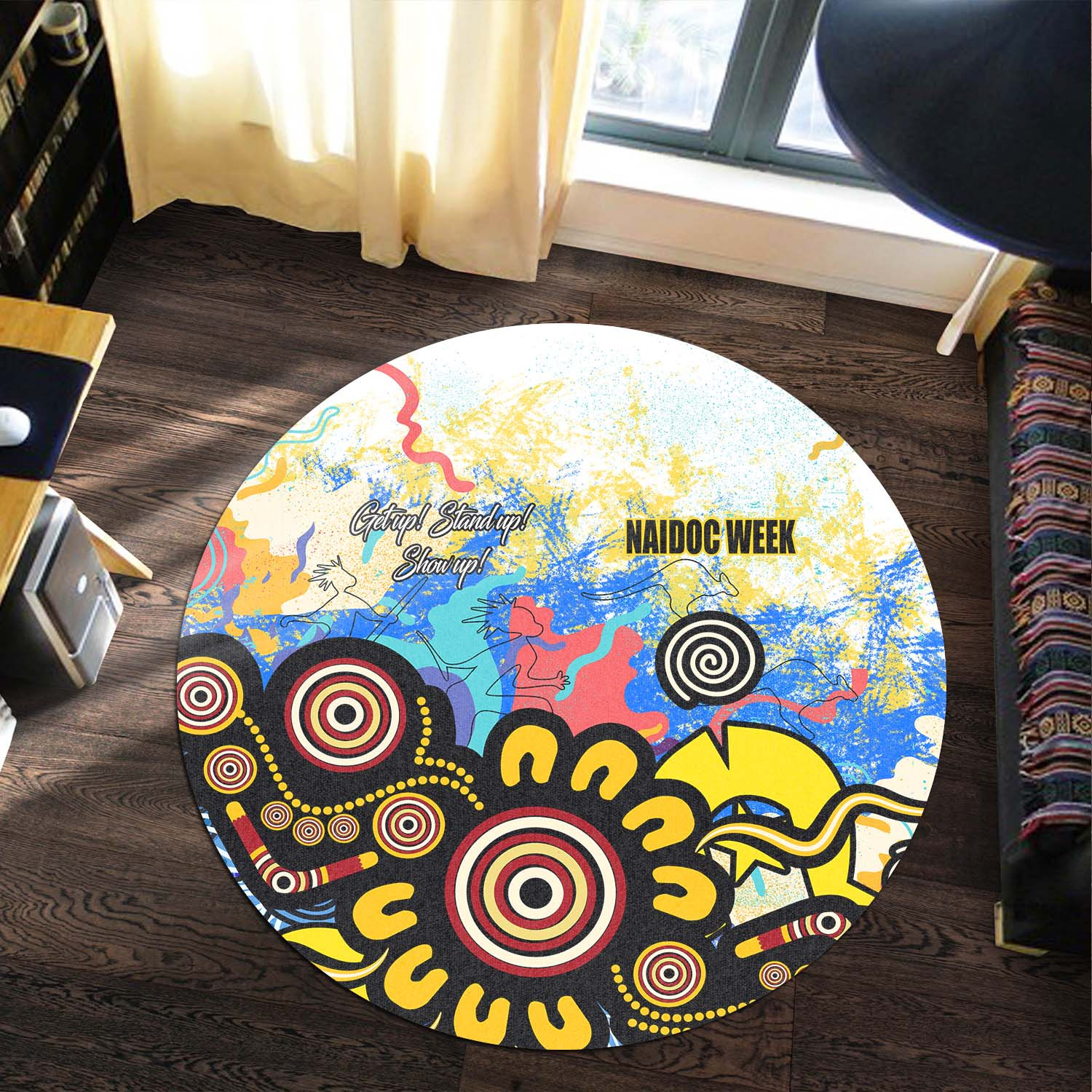 Australia Aboriginal Round Rug - Celebrate Naidoc Aboriginal Culture ...