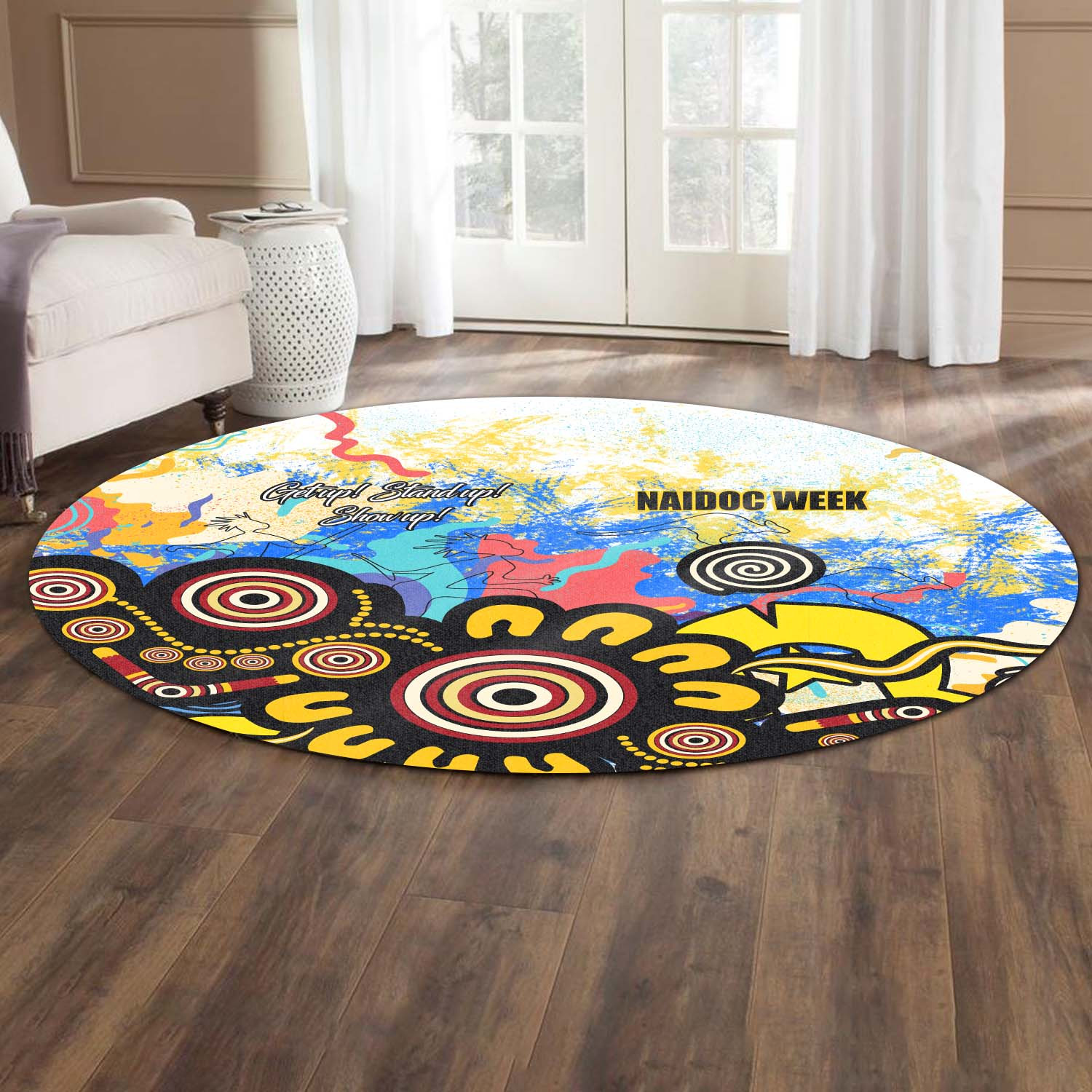 Australia Aboriginal Round Rug - Celebrate Naidoc Aboriginal Culture ...