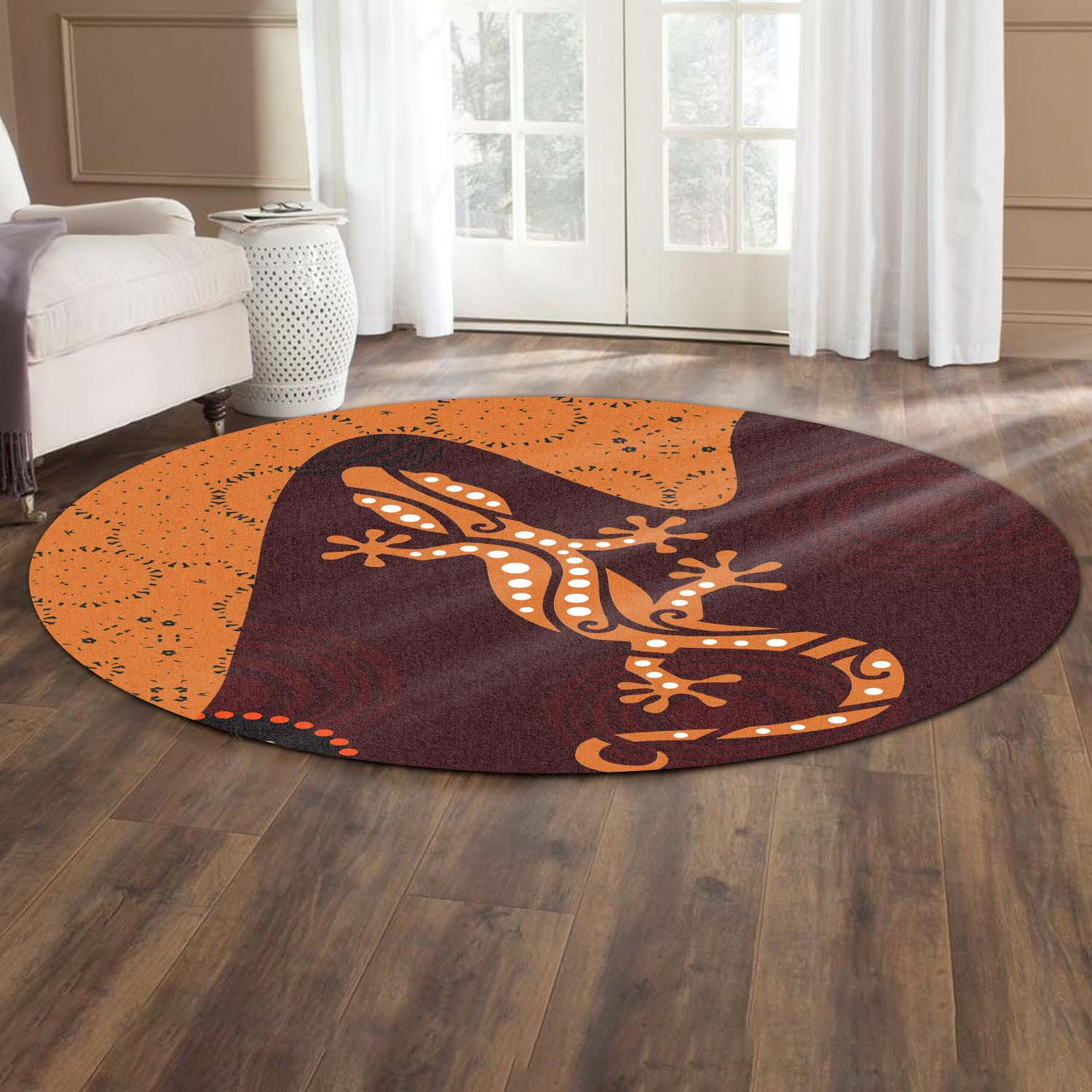 Australia Aboriginal Round Rug - Aboriginal Dot Painting Dreaming ...