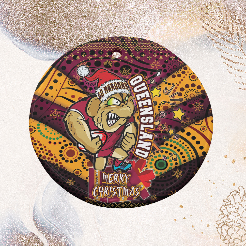 Cane Toads Christmas Ornament - QLD Go Maroons Cane Toads Aboriginal ...
