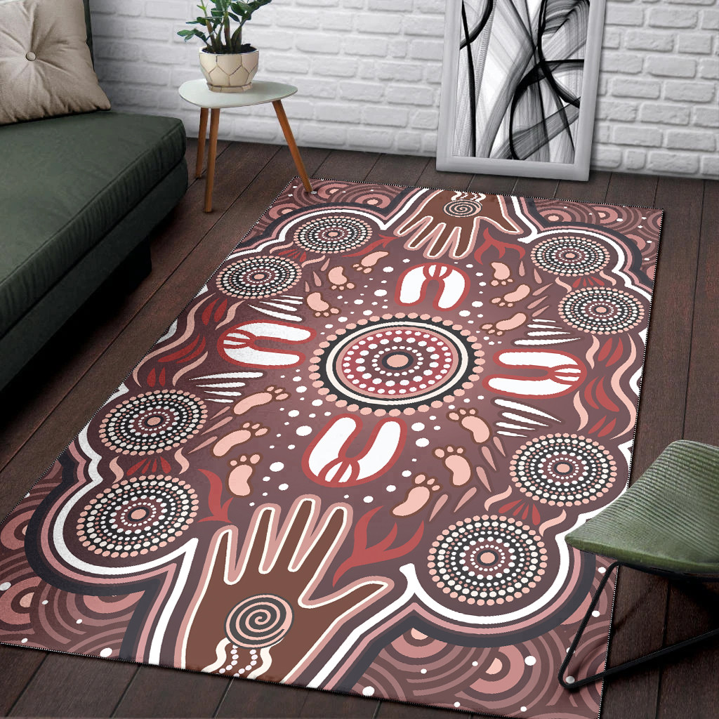 Australia Aboriginal Inspired Area Rug - Dot Aboriginal Style Of ...