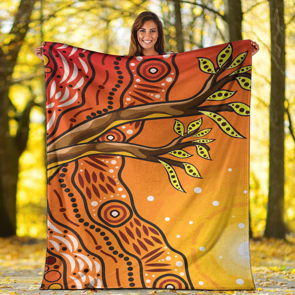 Australia Aboriginal Inspired Blanket - Aboriginal Style Of Background ...