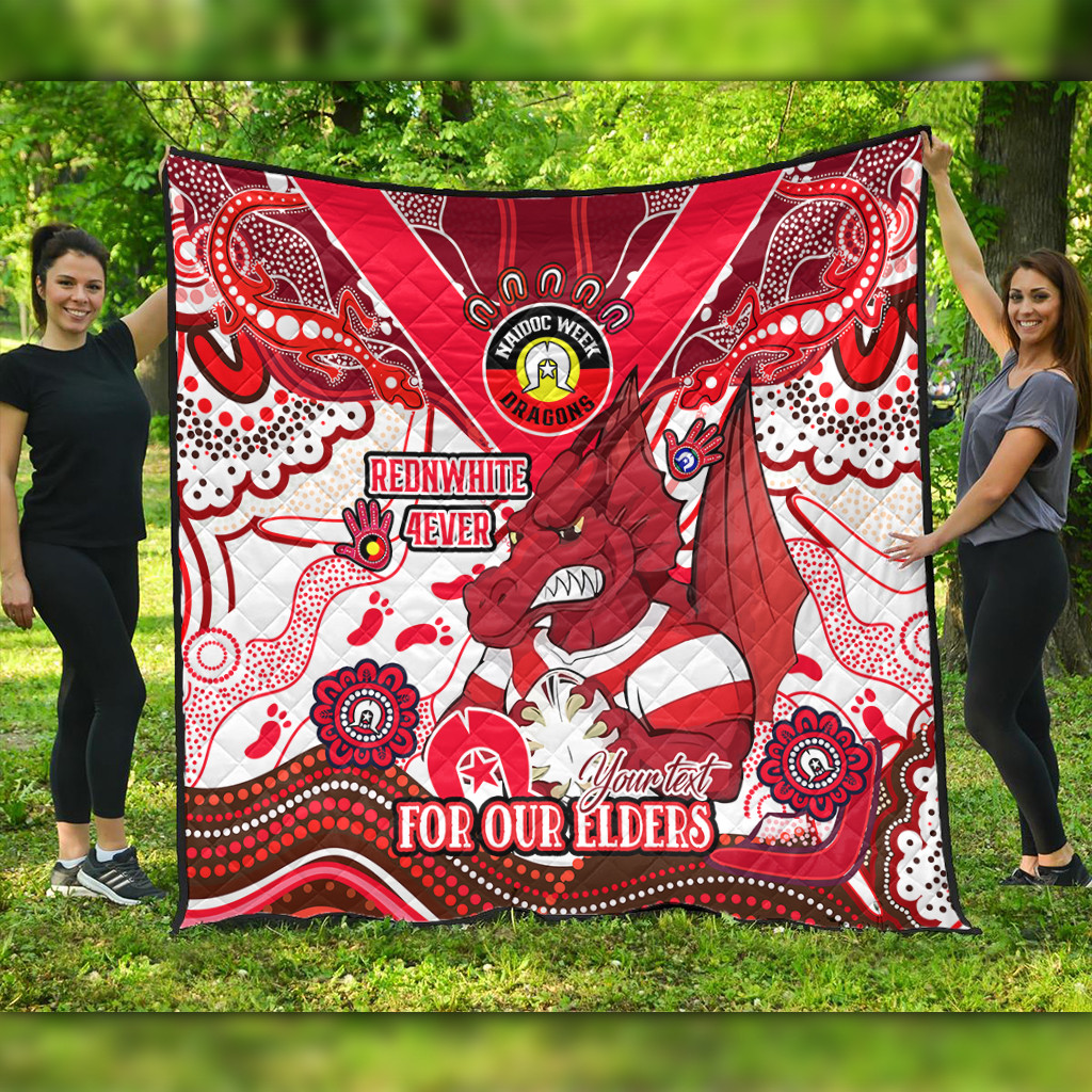St. George Illawarra Dragons Naidoc Week Custom Quilt - For Our Elders ...