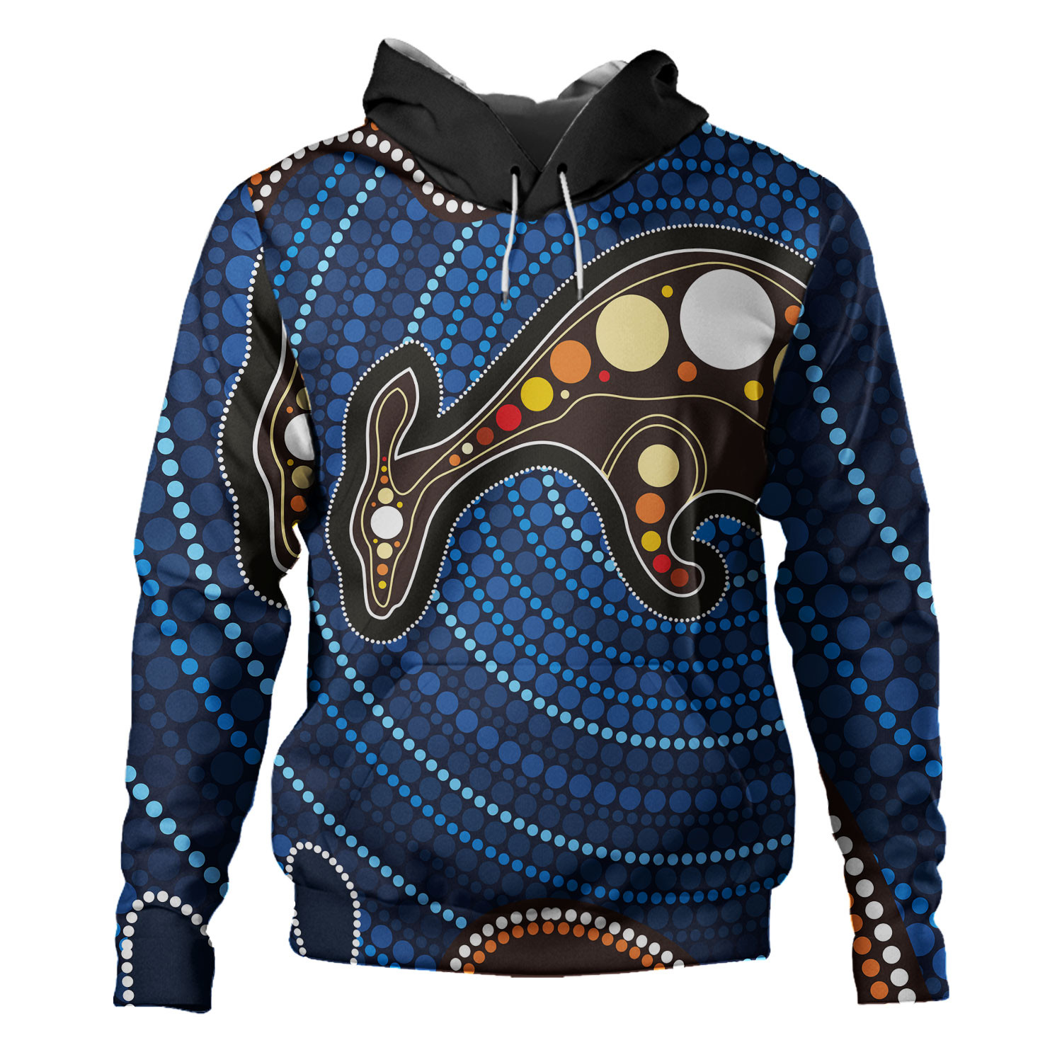 Australia Aboriginal Inspired Hoodie - Aboriginal Kangaroo Art Hoodie