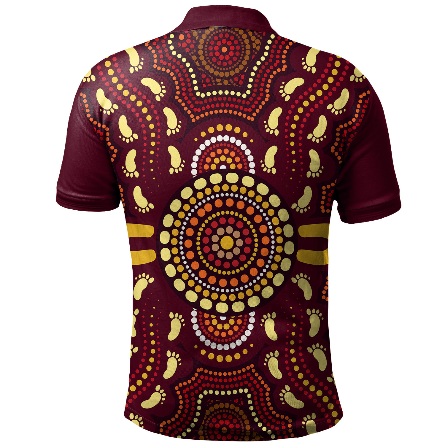 Australia Aboriginal Inspired Polo Shirt - Aboriginal Footprint Art ...