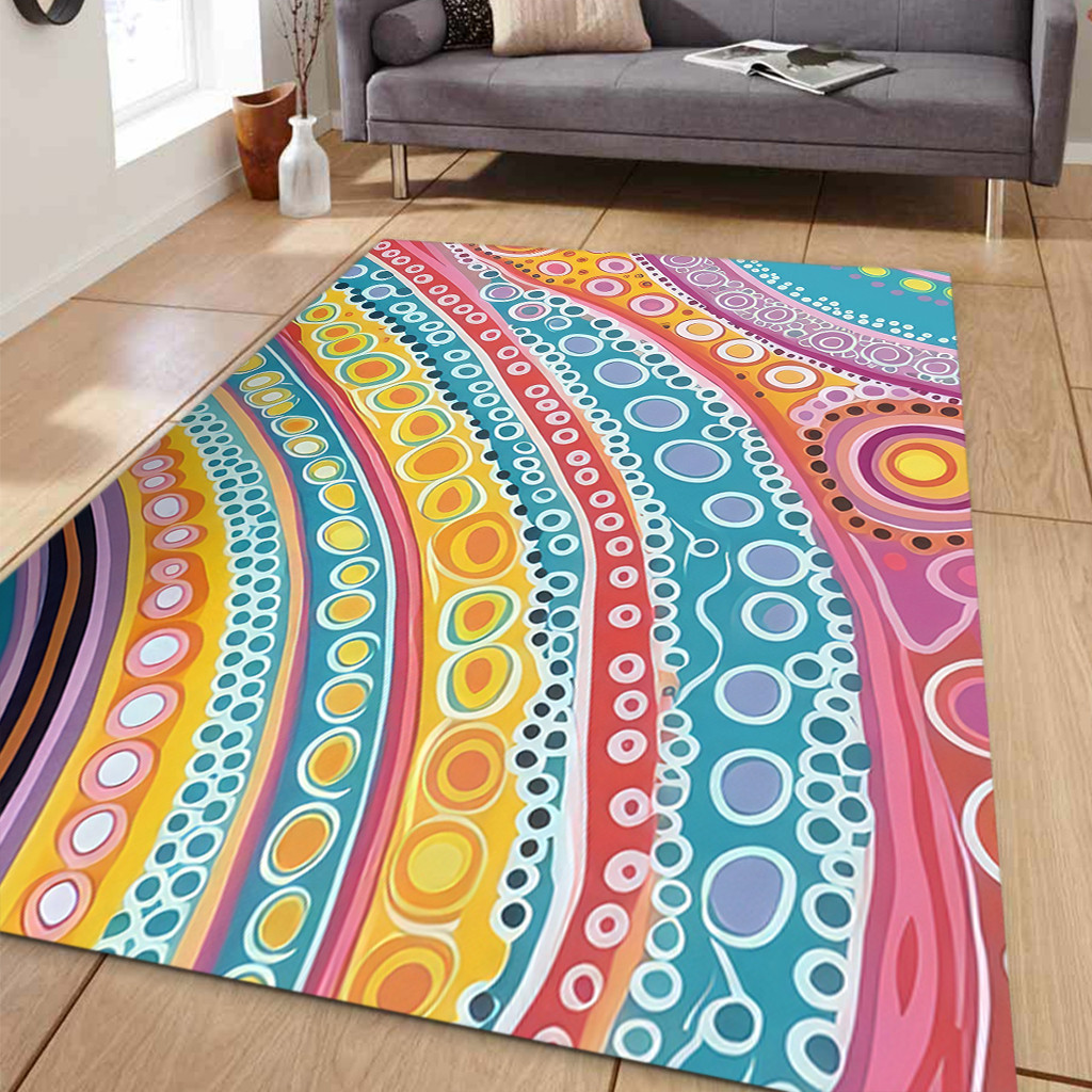 Australia Aboriginal Area Rug - Australian Indigenous Aboriginal Art ...