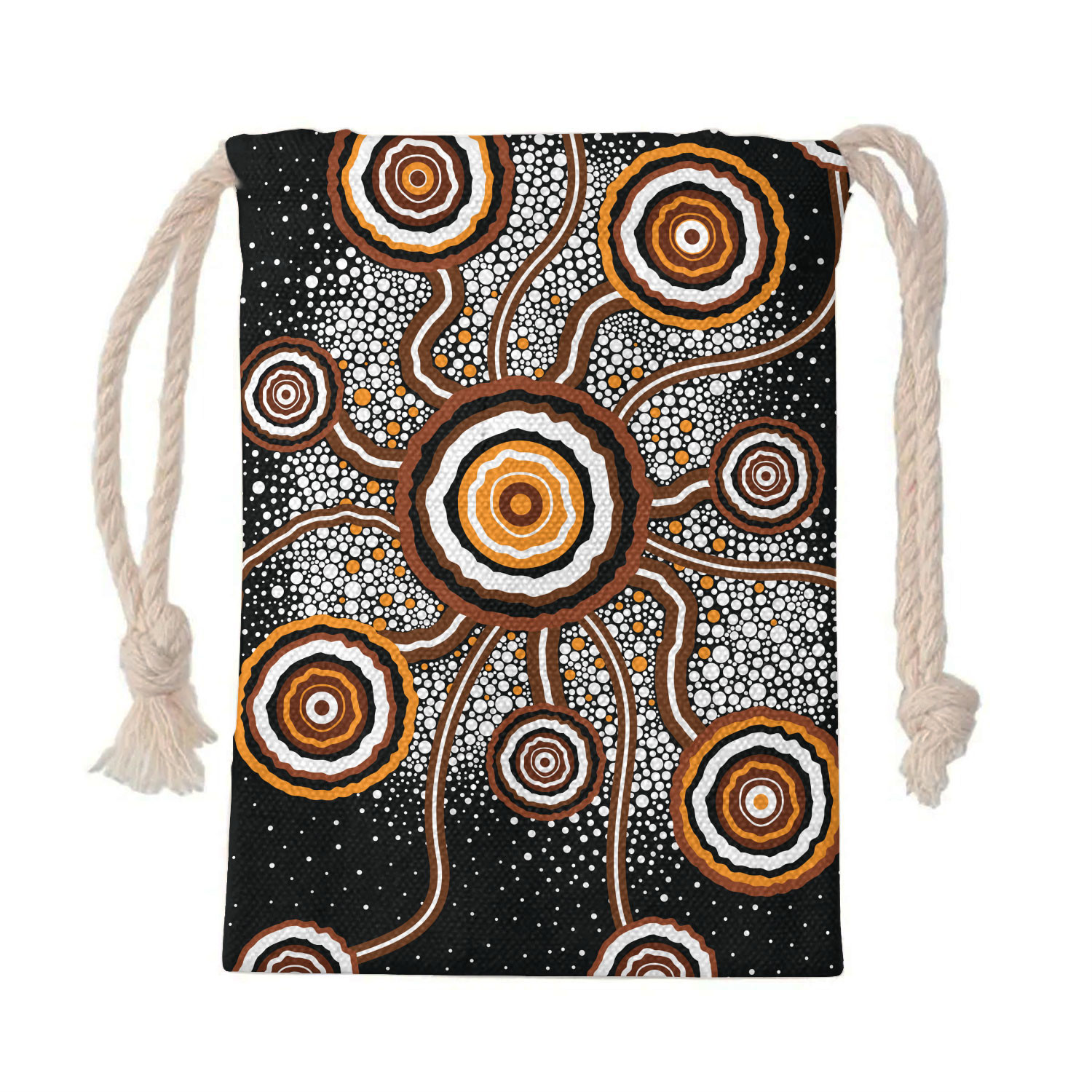 Australia Aboriginal Drawstring Bag - Aboriginal dot art vector ...