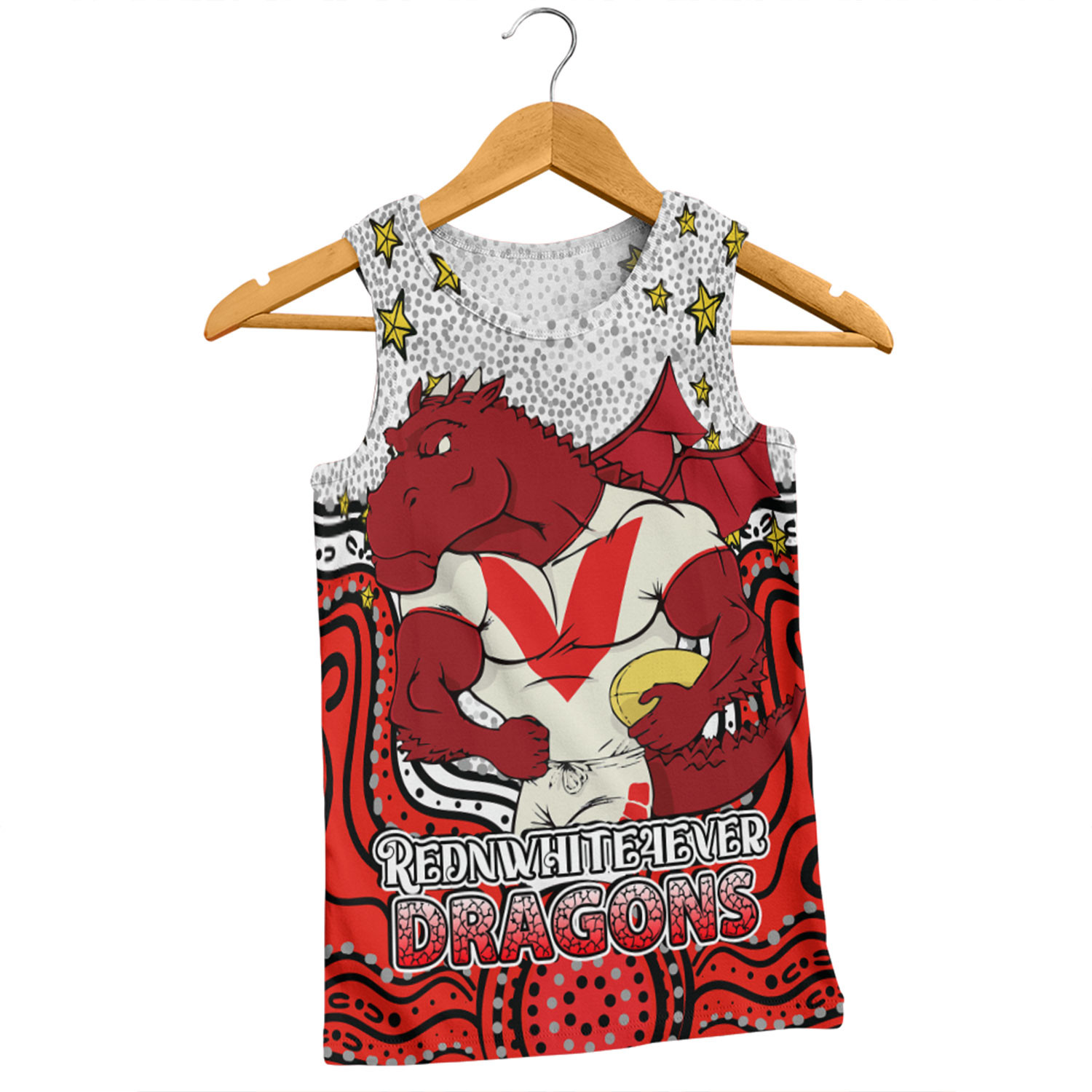 St. George Illawarra Dragons Custom Men Singlet - Custom With ...