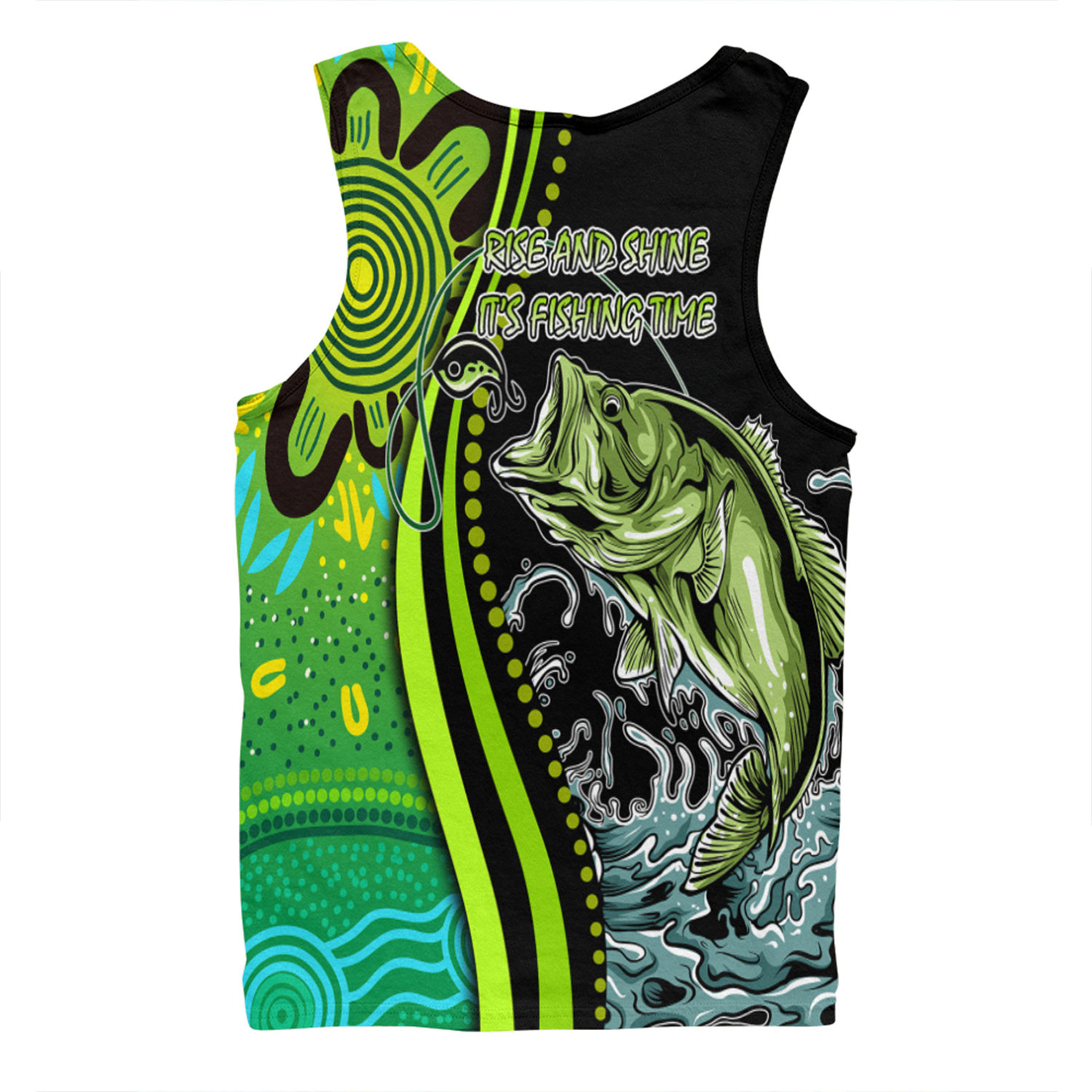 Australia Fishing Aboriginal Fishing Custom Men Singlet - Rise And ...