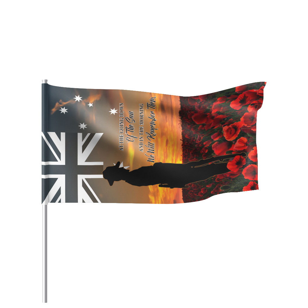 Australia Anzac Flag - Anzac Day We Will Remember Them