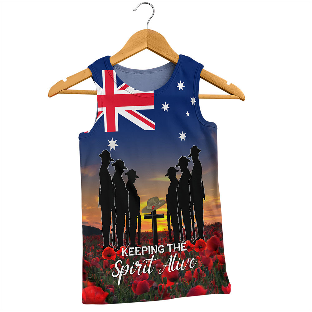 Australia Men Singlet - Anzac Day Keeping The Spirit Alive With ...