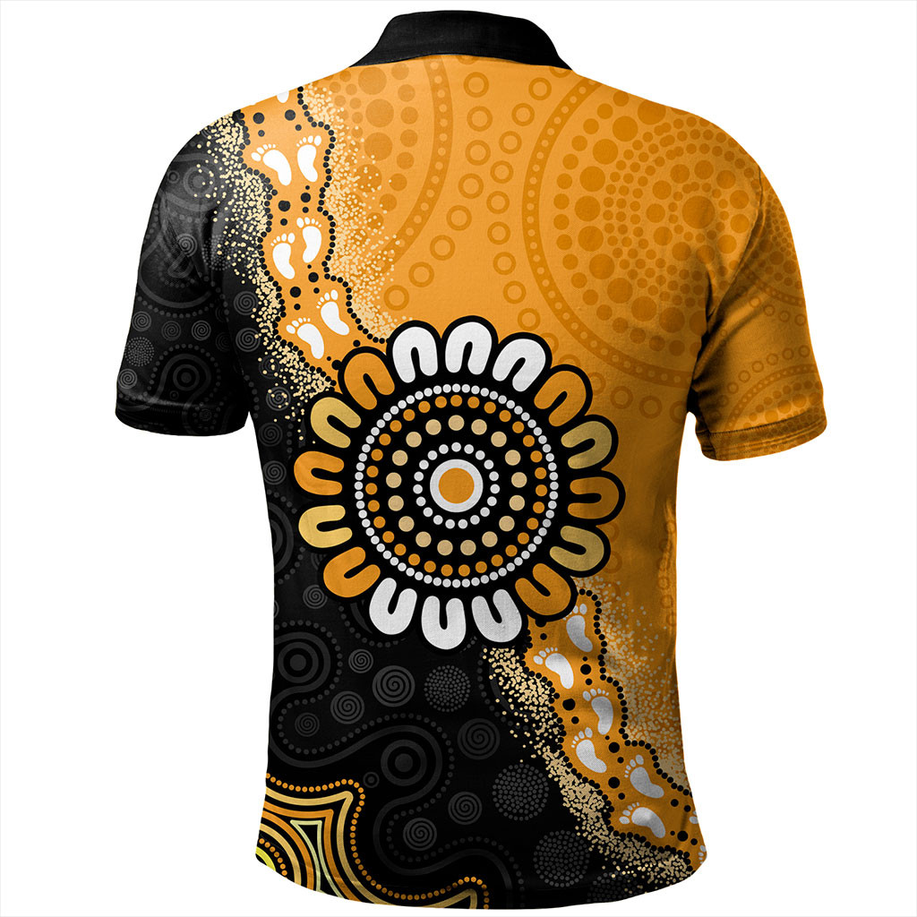 Australia Polo Shirt Aboriginal Indigenous Dot Painting Half People ...