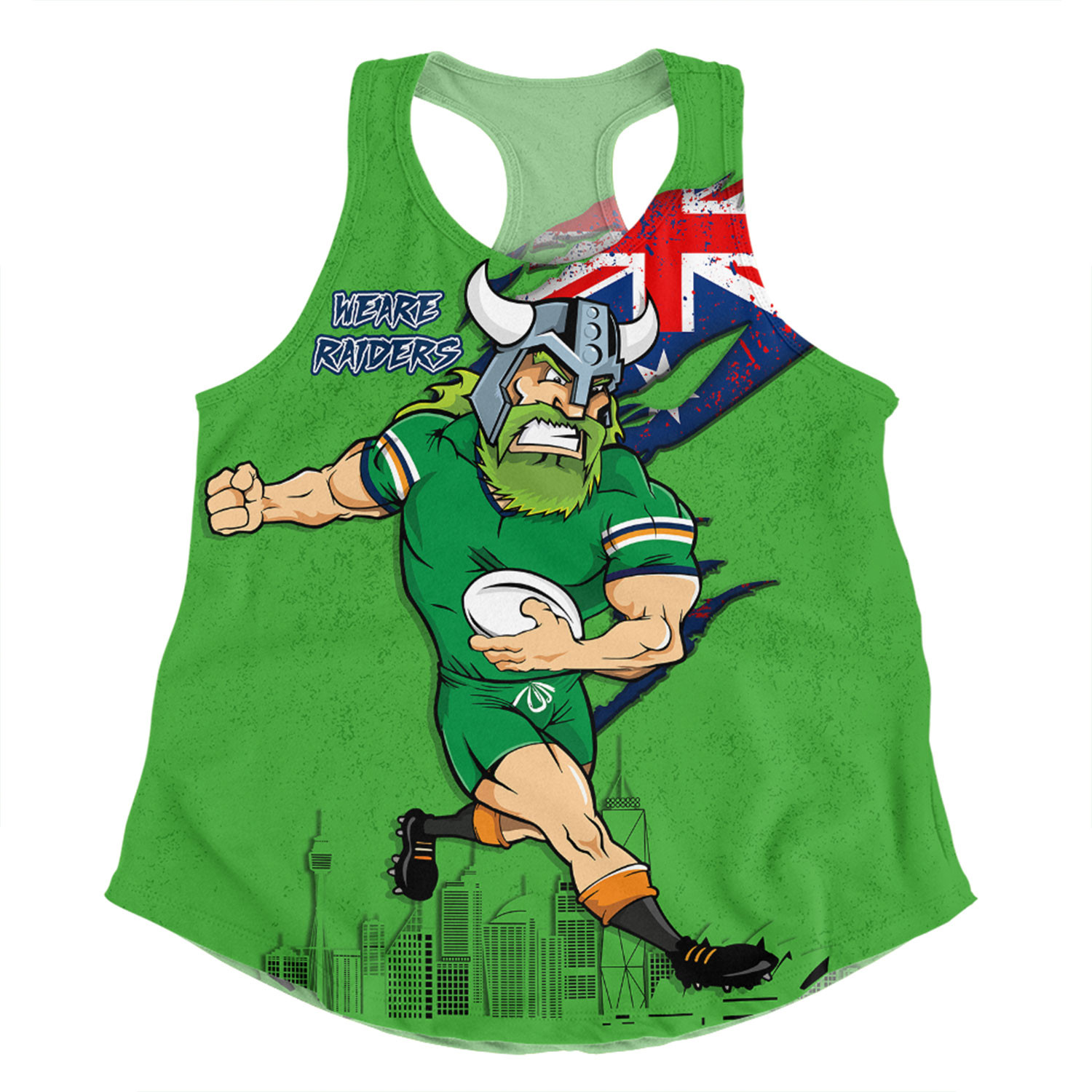 Canberra Raiders Women Racerback Singlet Custom For Die Hard Fan ...