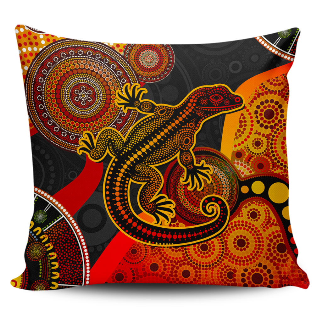 Australia Pillow Cases Aboriginal Dot Painting Art Style Goanna