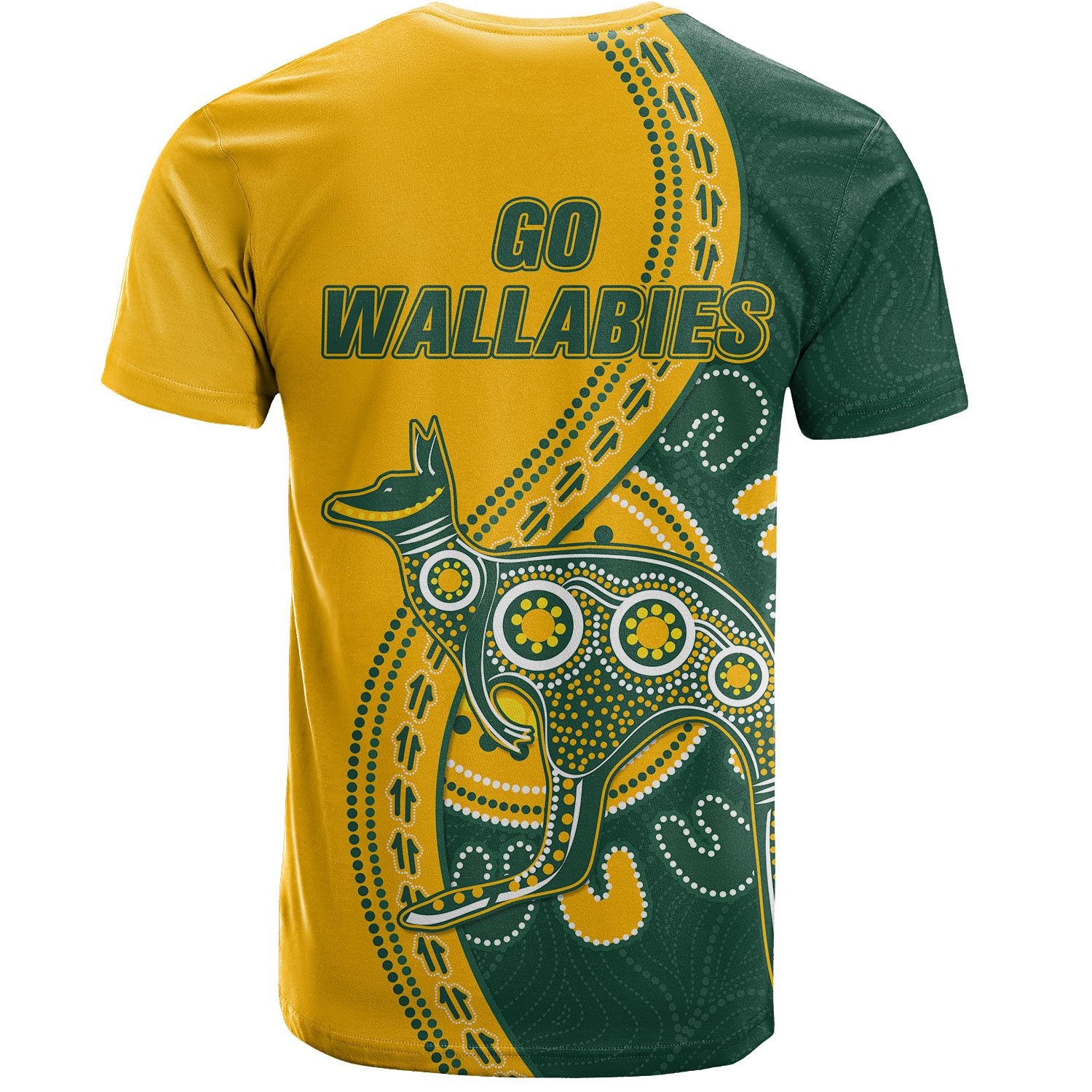 Australia Wallabies T-Shirt Custom Go Wallabies Aboriginal Inspired Jersey