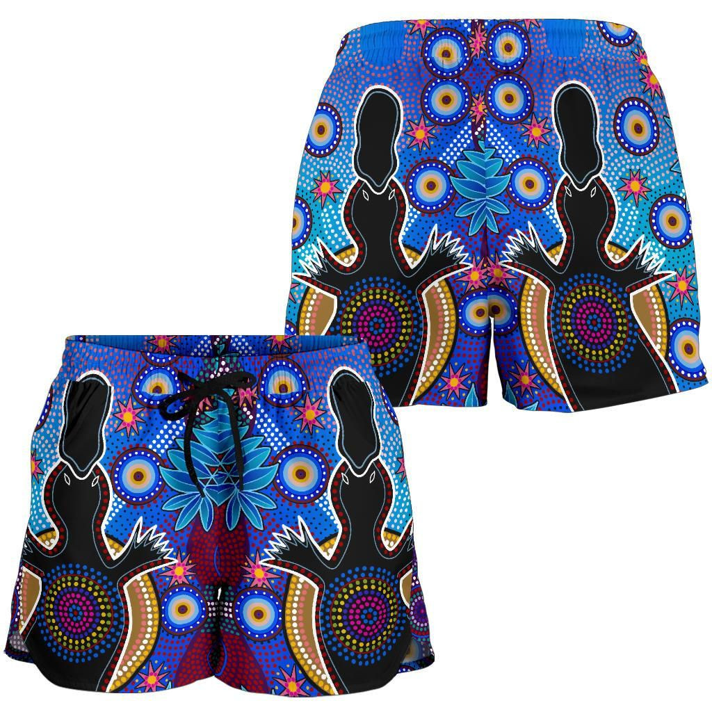 Australia Aboriginal Women Shorts - Indigenous Platypus