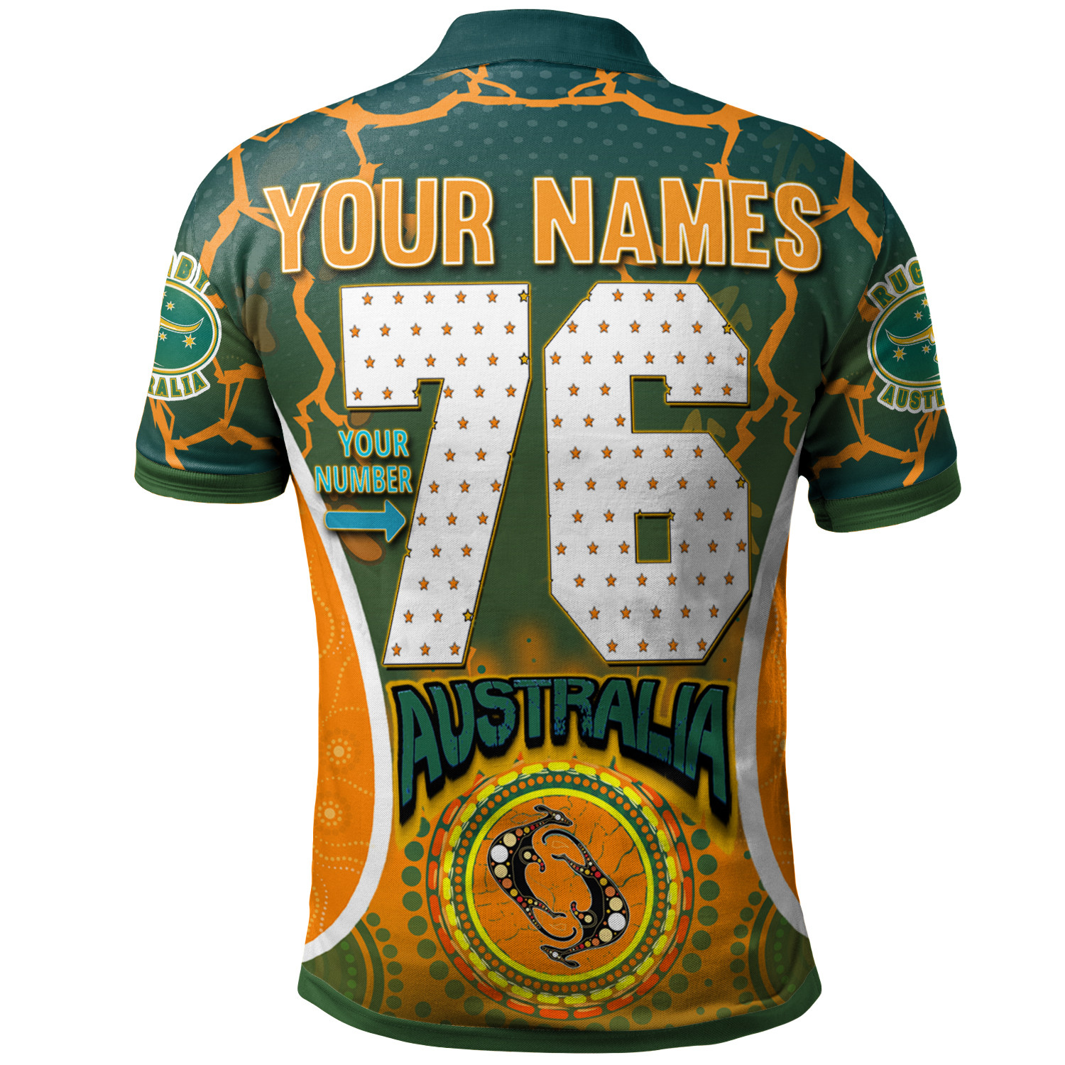 Australia Wallabies Custom Polo shirt - The Indigenous Wallabies Squad