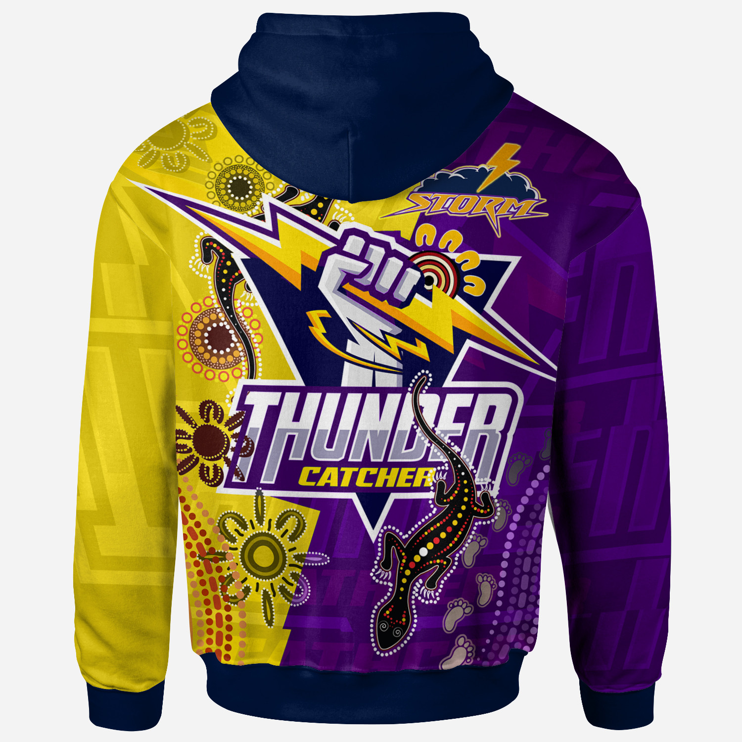 Melbourne Storm Hoodie - Custom Indigenous Melbourne Storm Thunder Catcher