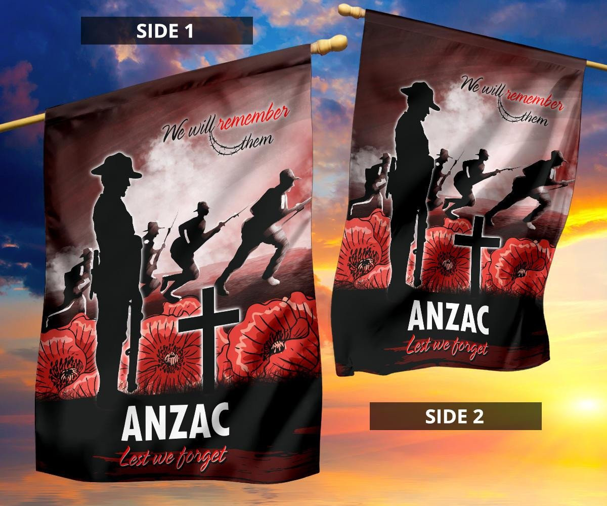 Australia Anzac Day Flag - We Will Remember Them Special Version