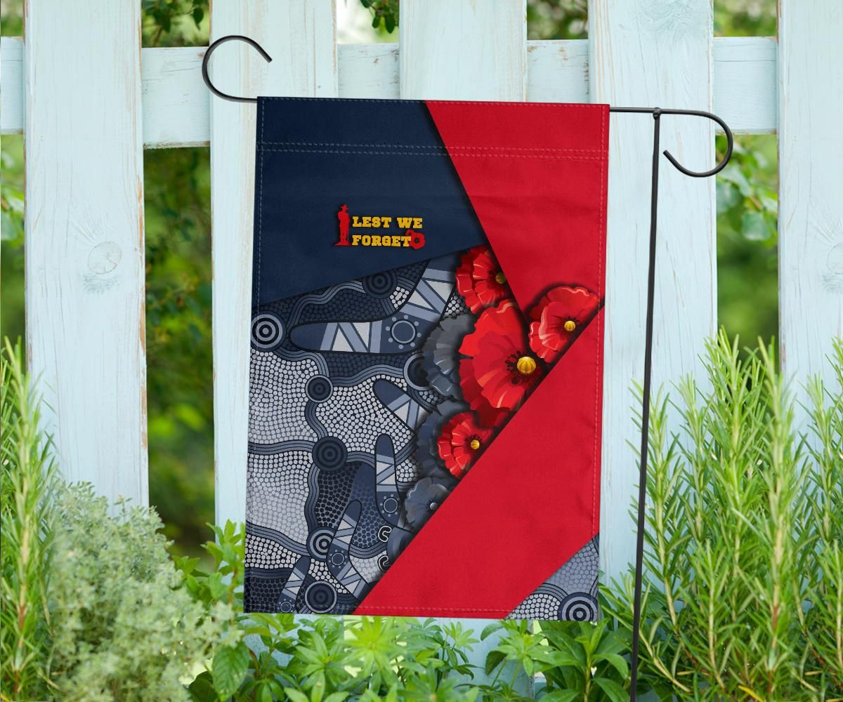 Australia Anzac Day Flag - Anzac Day with Aboriginal Patterns
