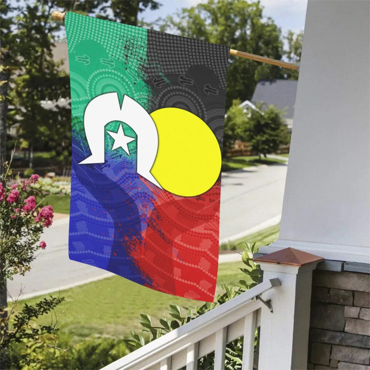 Australia Naidoc Week Flag With Aboriginal Patterns