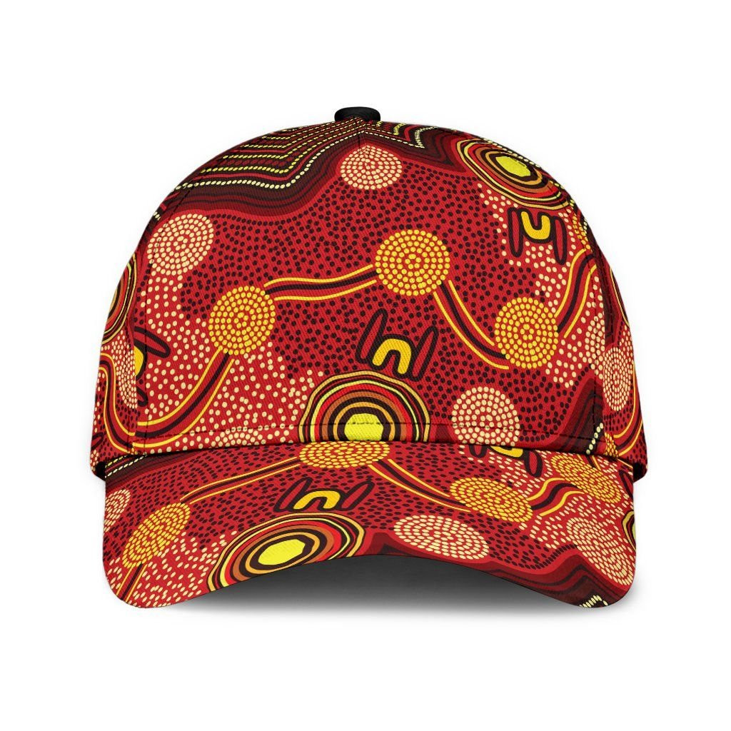 Australia Aboriginal Cap - Aboriginal Dot Art Painting Ver14