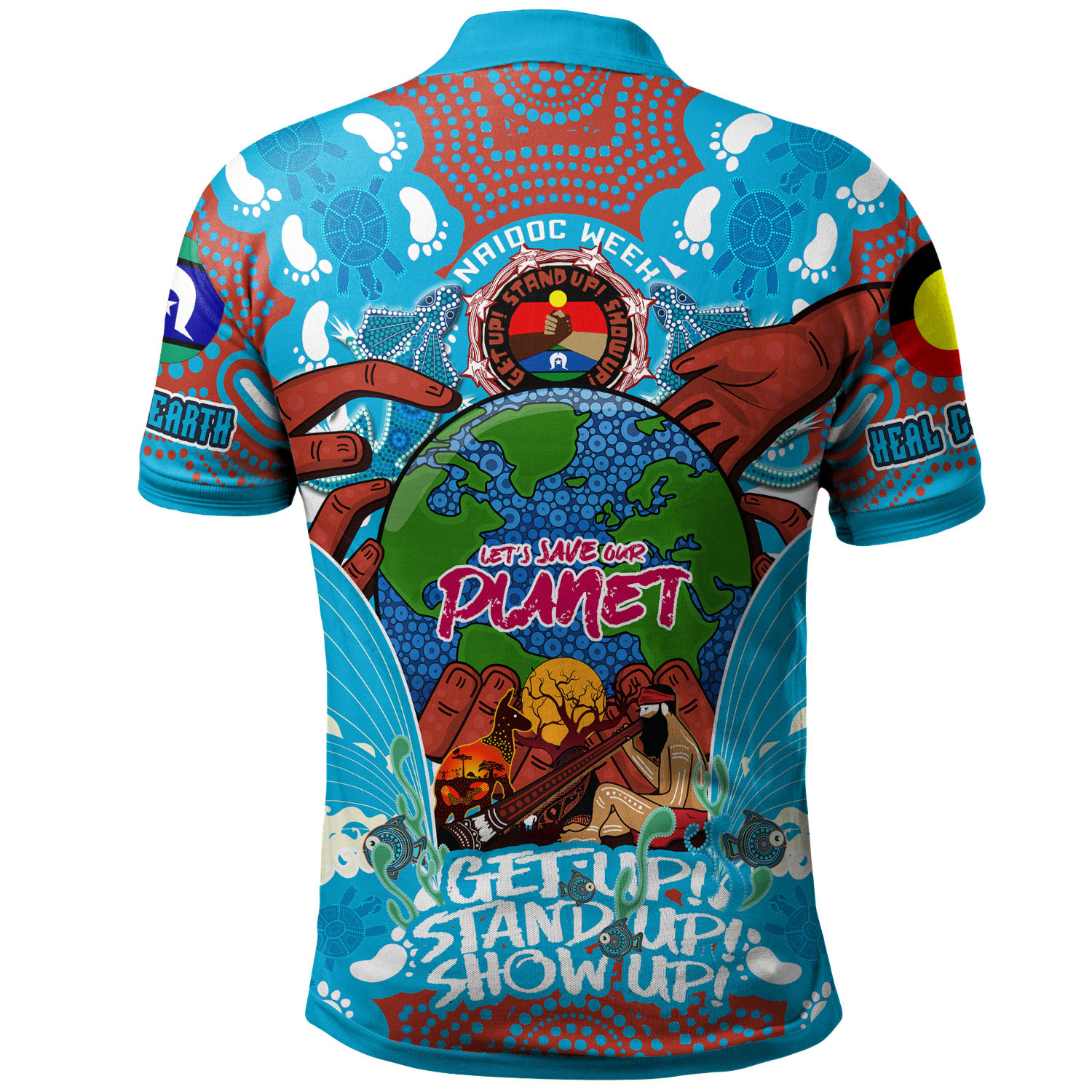 Australia NAIDOC Week Custom Polo Shirt - Let's Save Our Planet ...