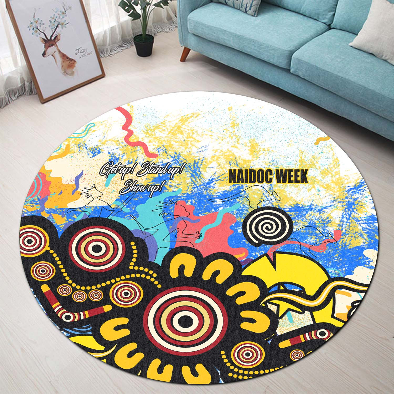 Australia Aboriginal Round Rug - Celebrate Naidoc Aboriginal Culture ...