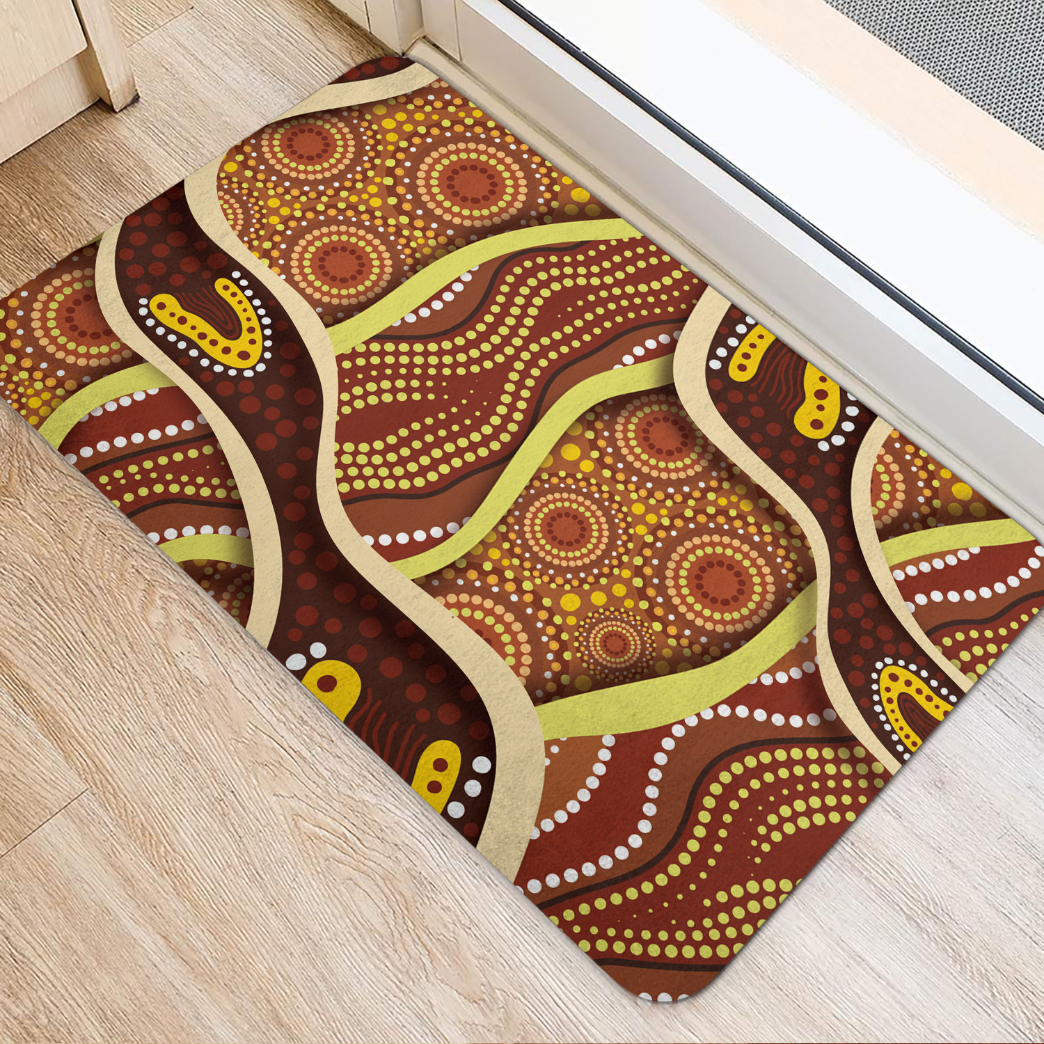 Australia Aboriginal Inspired Door Mat - Indigenous Art Aboriginal ...