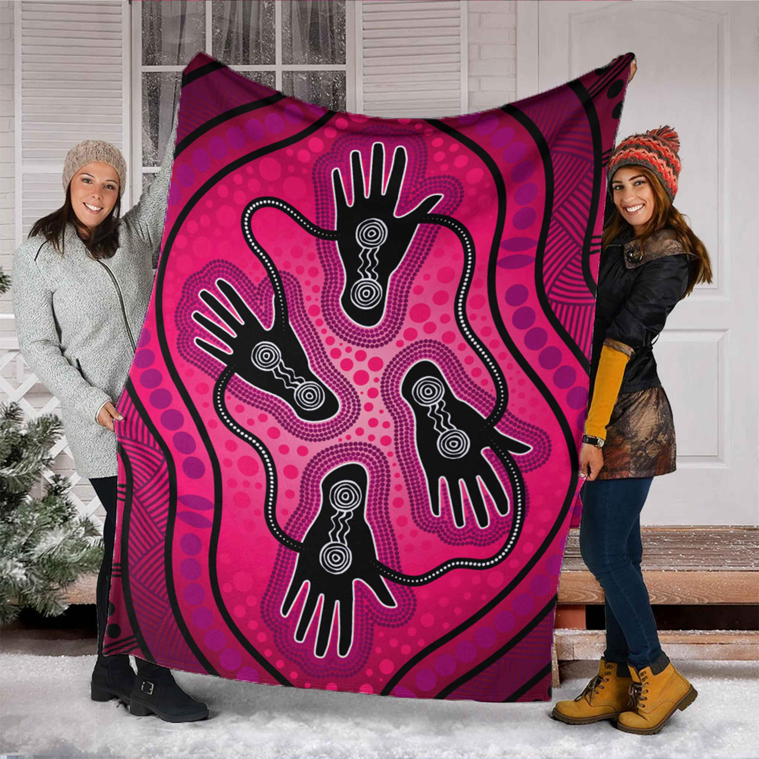 Australia Aboriginal Inspired Blanket - Aboriginal dot art painting ...