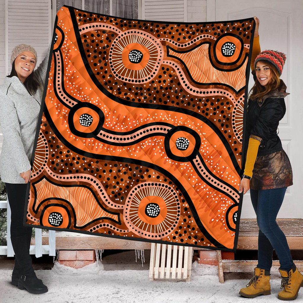 Australia Aboriginal Quilt - Australian Aboriginal Background Quilt