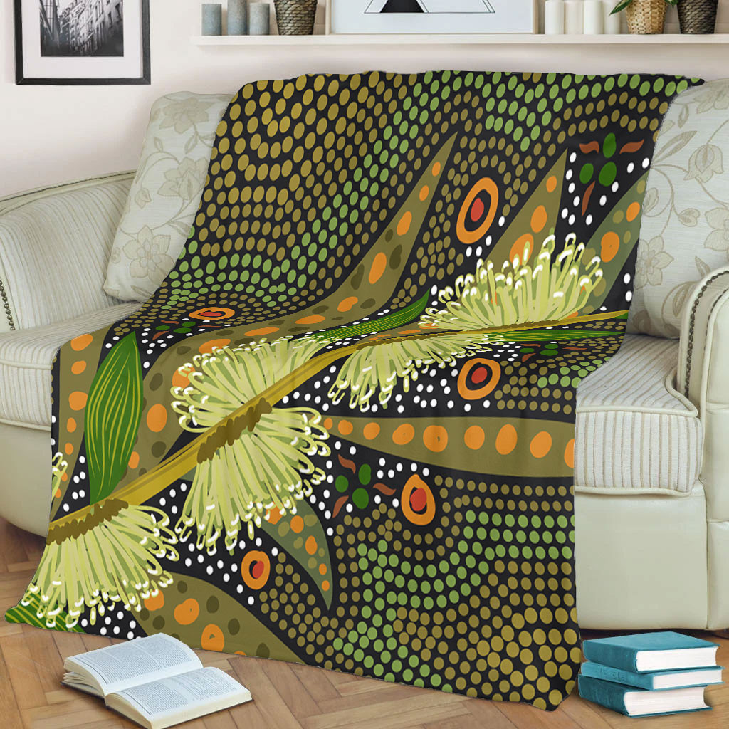 Australia Flowers Aboriginal Blanket - Aboriginal Dot Art Of Australian ...