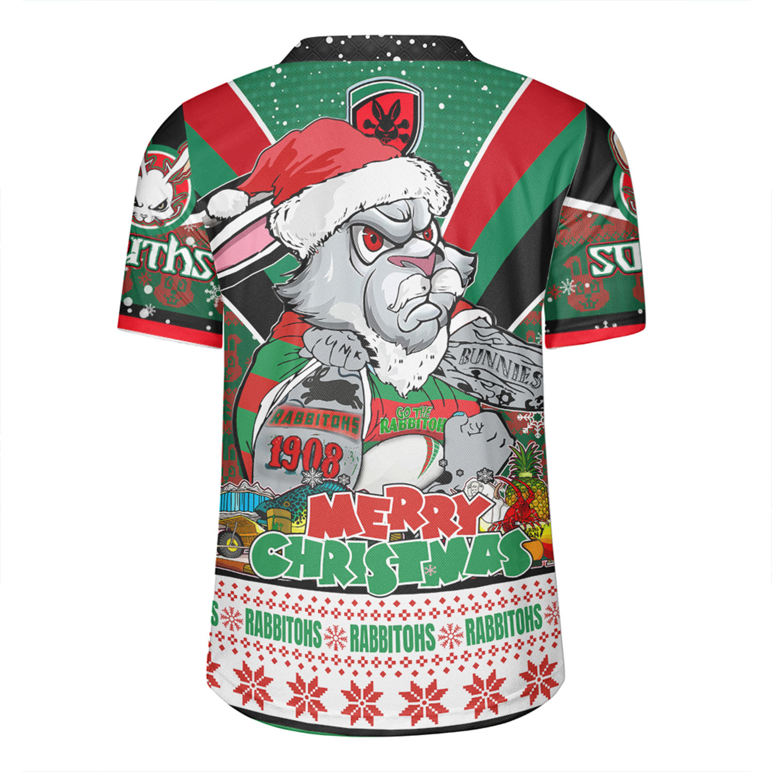 South Sydney Rabbitohs Custom Rugby Jersey - South Sydney Rabbitohs ...
